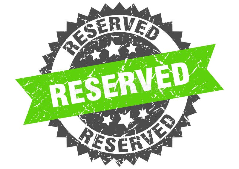 Rundstempel reserviert vektor abbildung. Illustration von vignette ...