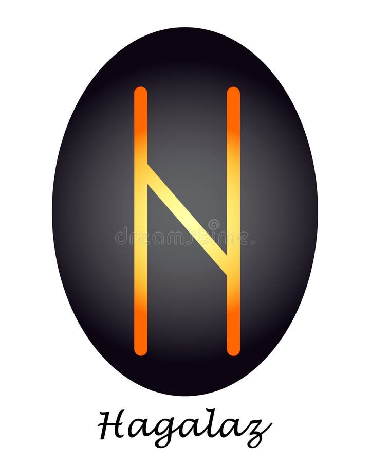 Rune Hagalaz. Projection. Scandinavian. Imitation Burning Wood. Wood ...