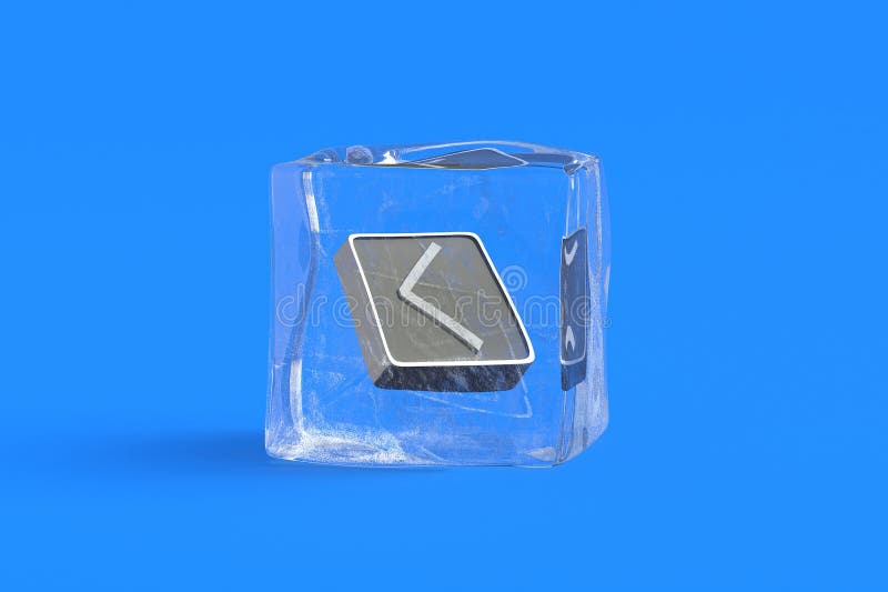 Rune Kauna Dans Le Cube De Glace Illustration Stock - Illustration du ...