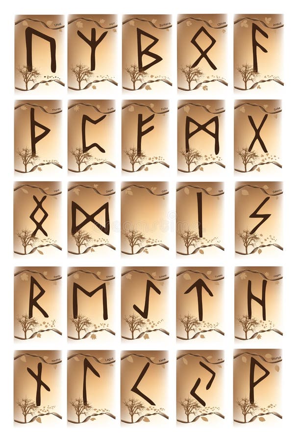 Rune set of characters stock vector. Illustration of vector - 22070416