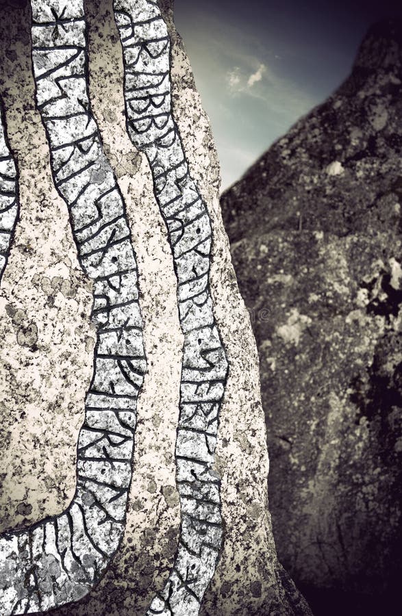 Rune stone stock image. Image of prehistoric, script - 25965747