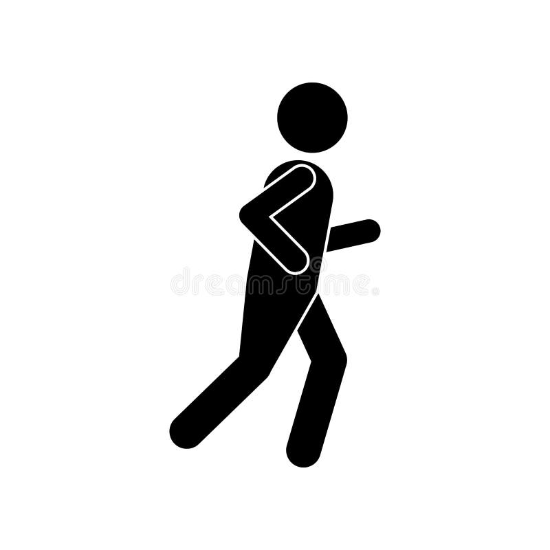 Runer Silhouette Running Fast Icon. Stock Illustration - Illustration ...