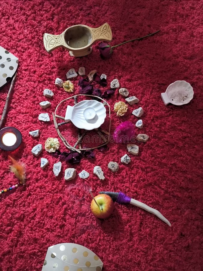 Runes in altar stock image. Image of mystery, futhark - 344478159