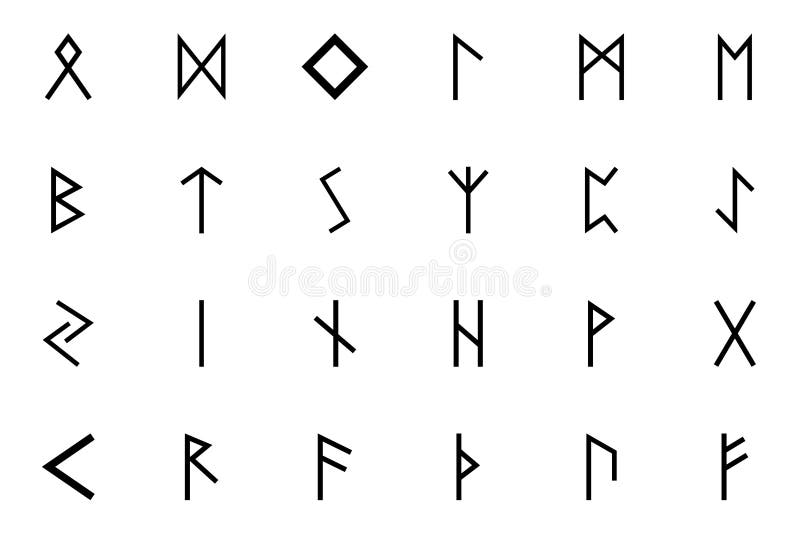 Two Color Runes Vector Icon from Magic Concept. Isolated Blue Runes ...