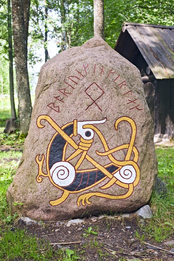Runestone stock photo. Image of grass, medieval, history - 26077288