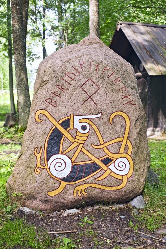 Runestone stock photo. Image of grass, medieval, history - 26077288