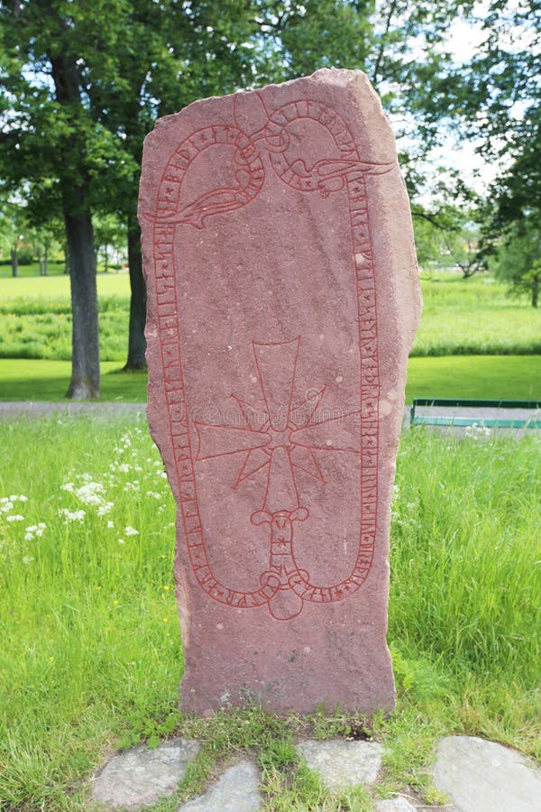Runic Inscriptions on a Runestone Stock Image - Image of stone ...
