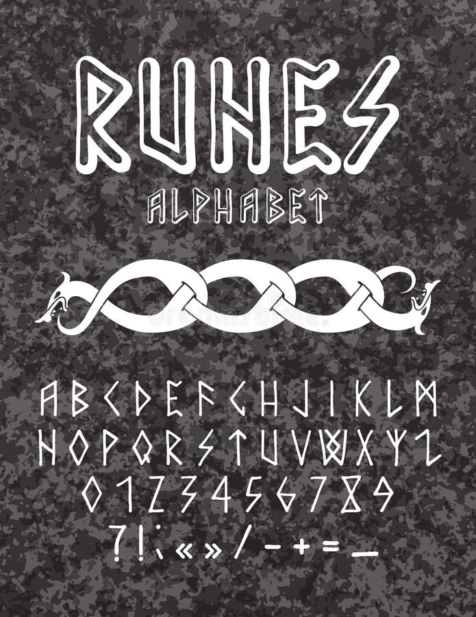 Hand Draw Runic Alphabet Stock Illustrations – 122 Hand Draw Runic ...