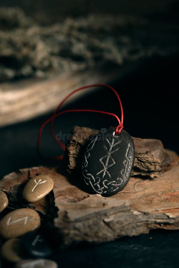 Runic Talisman Runescript Surrounded by Runes Stock Image - Image of ...