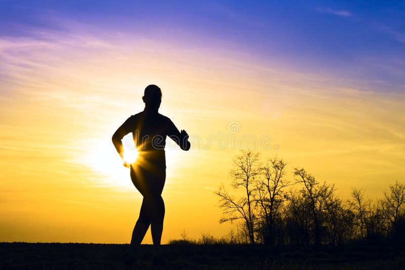 Silhouette runing stock photo. Image of life, girl, heaven - 514032