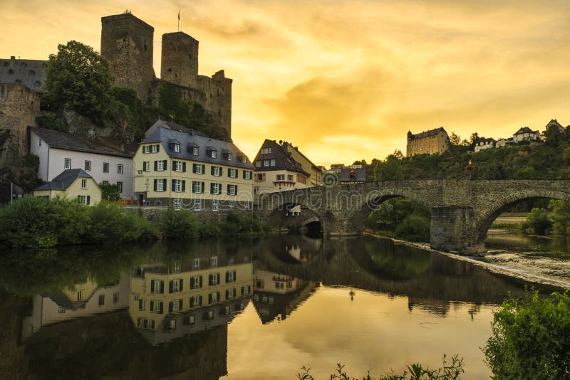 Runkel Castle stock photo. Image of river, fortress - 325216380