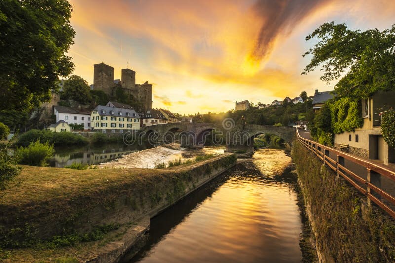 Runkel Castle stock photo. Image of germany, hesse, lahn - 325216416