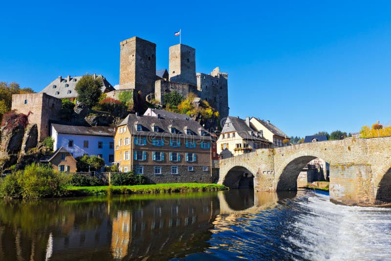Runkel, Germany stock image. Image of building, bridge - 23303133