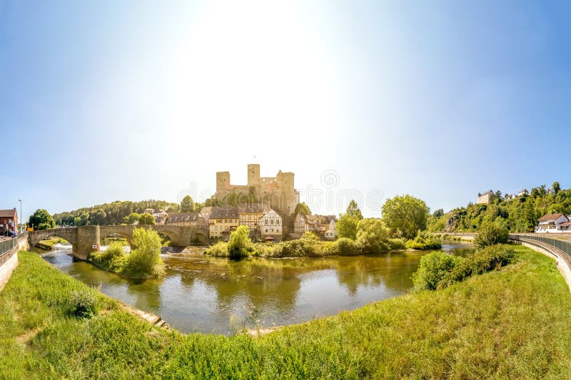 Runkel, Hessen, Germany stock image. Image of palace - 67142703