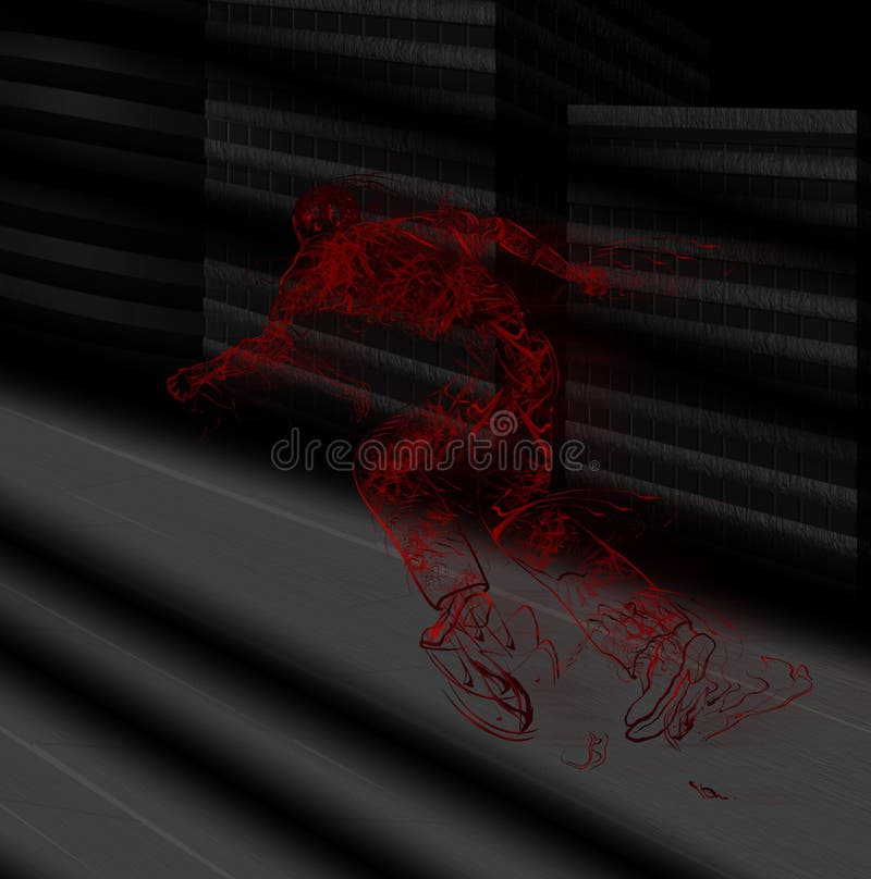 Conceptual Illustrated Red Abstract Runner Stock Illustrations – 1 ...