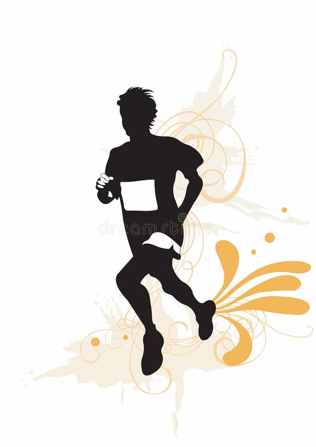 Runner winning the race stock vector. Illustration of victory - 2769931