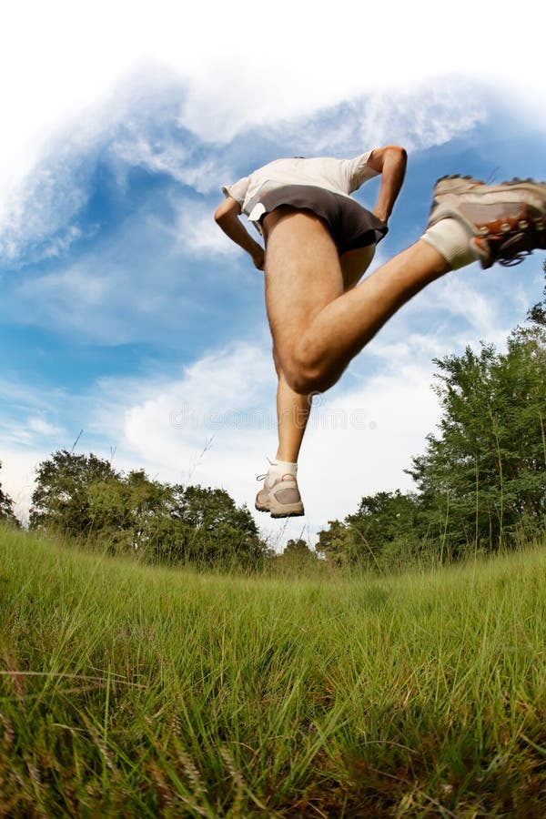 Runner stock image. Image of sport, athletic, meadow, action - 5919817