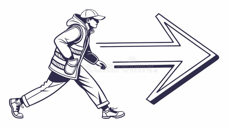 Runner with Arrow, Motion Symbol for Direction Designs Vector Design ...
