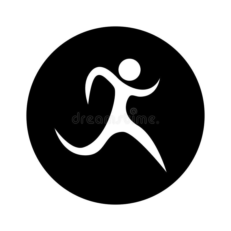 Runner Athlete Silhouette Icon Stock Vector - Illustration of ...