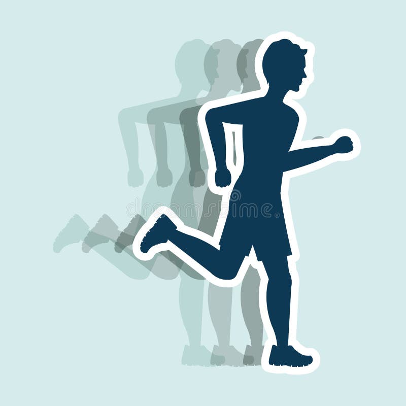 Runner avatar design stock illustration. Illustration of person - 68402793