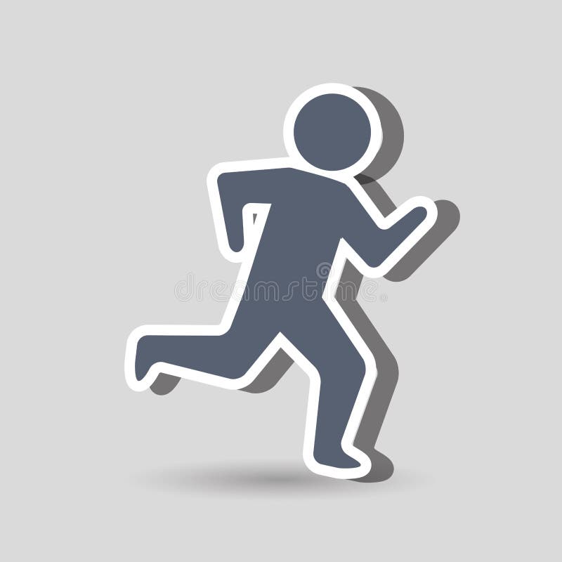Runner avatar design stock illustration. Illustration of exercise ...