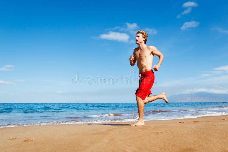 Runner on Beach stock photo. Image of hawaii, beach, hunk - 24448506