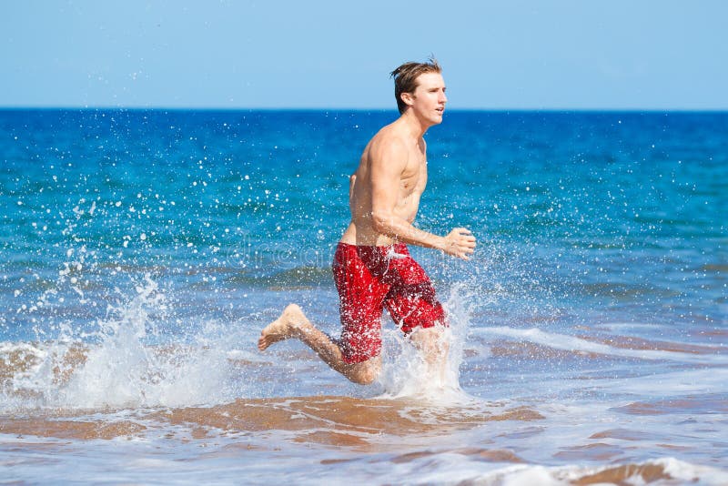 Runner on Beach stock photo. Image of outdoors, color - 24528320