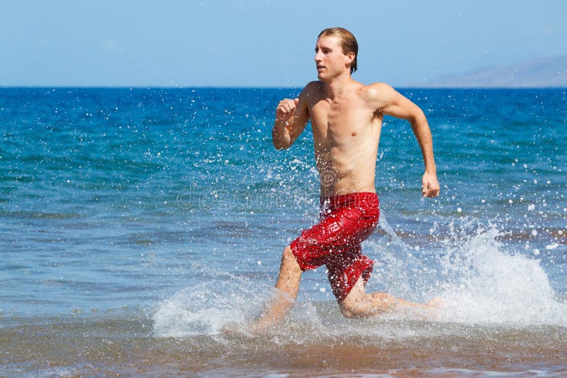 Runner on Beach stock image. Image of healthy, coast - 24528373