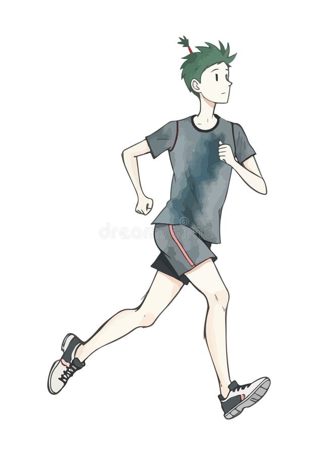Runner Cartoon Vector Illustration. Stock Vector - Illustration of ...