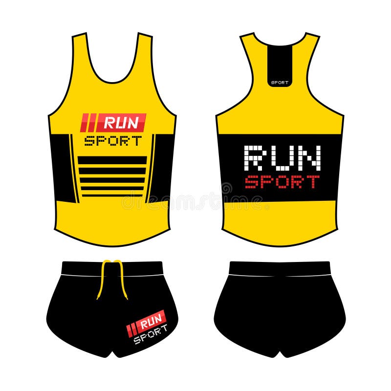 Runner clothes design stock vector. Illustration of athletics - 129141929