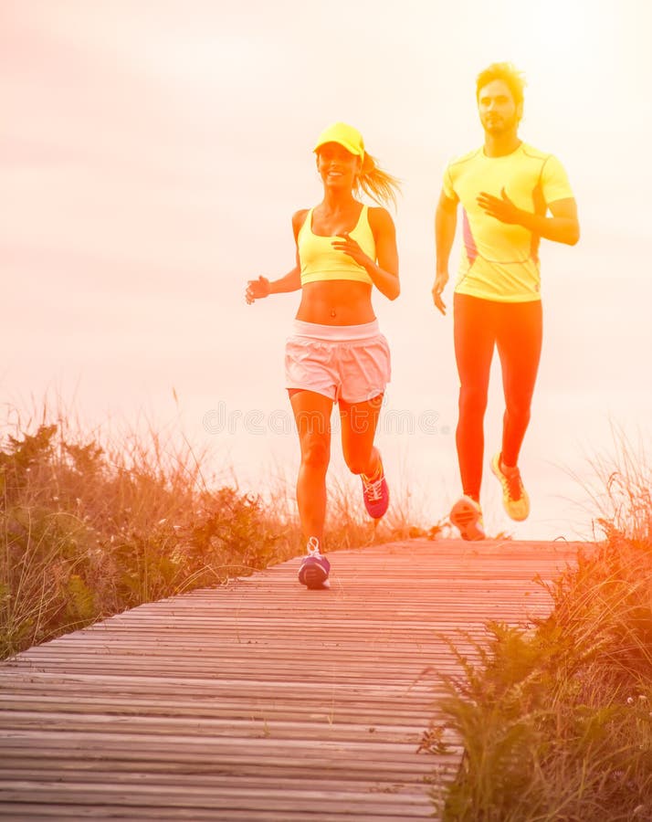 Runner couple stock image. Image of together, exercise - 43926563