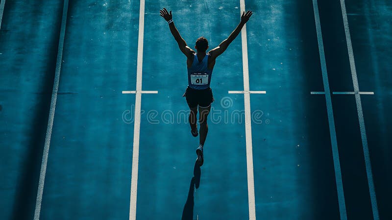 Runner Crossing Finish Ribbon Icon on White Background. Runner Concept ...