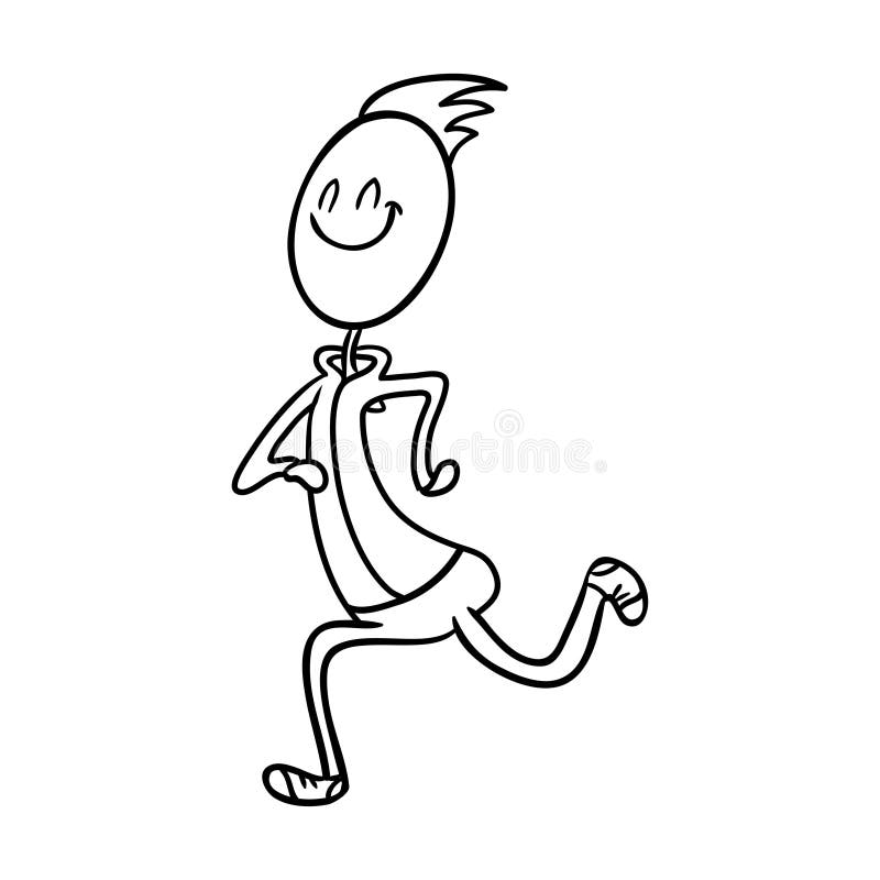 Runner Doodle stock illustration. Illustration of character - 56940347