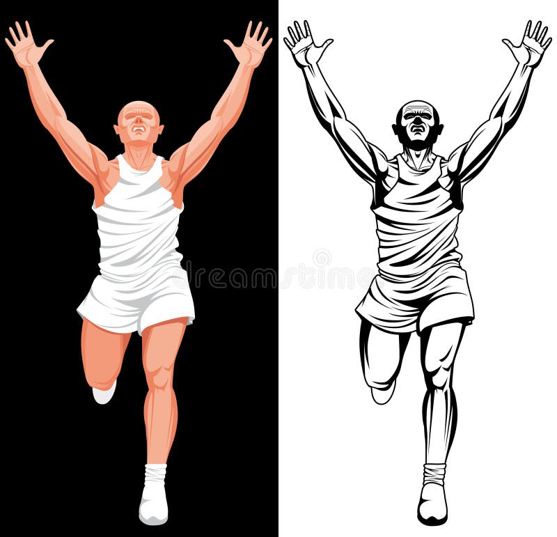 Runner Black White Stock Illustrations – 9,772 Runner Black White Stock ...
