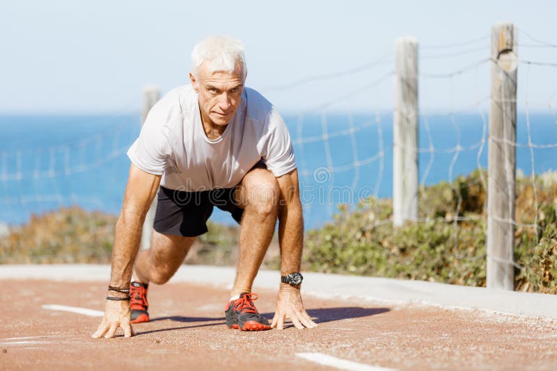 Runner Getting Ready To Start the Race Stock Image - Image of ...