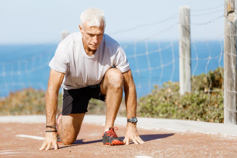 Runner Getting Ready To Start the Race Stock Image - Image of energy ...