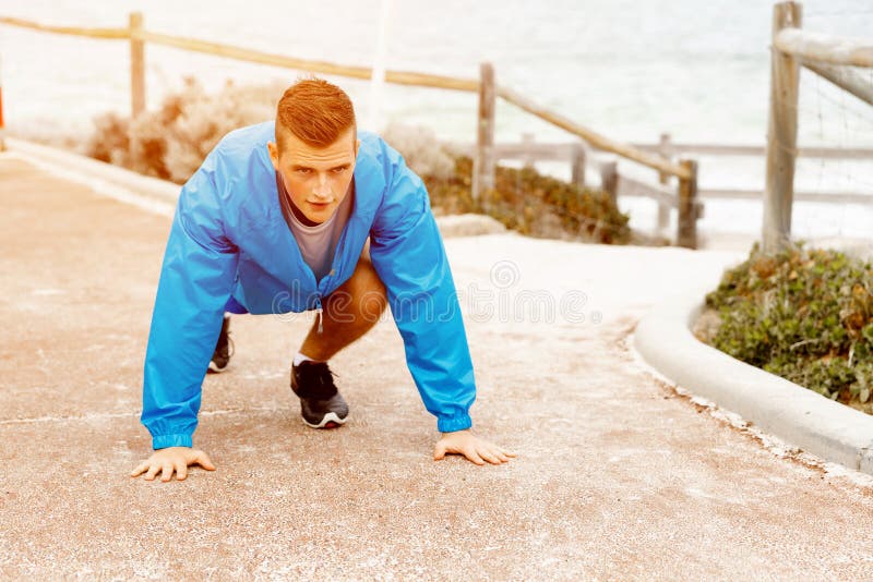 Runner Getting Ready To Start the Race Stock Photo - Image of runner ...