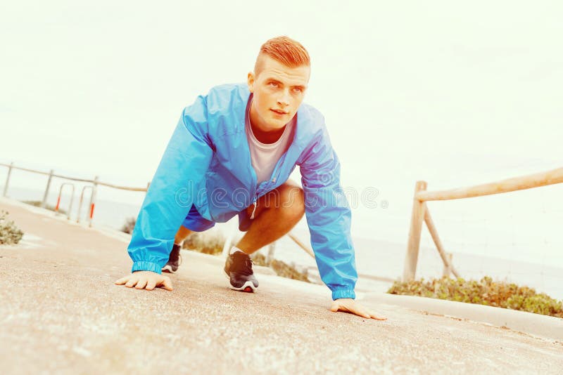 241 Sprinter Getting Ready To Start Race Stock Photos - Free & Royalty ...