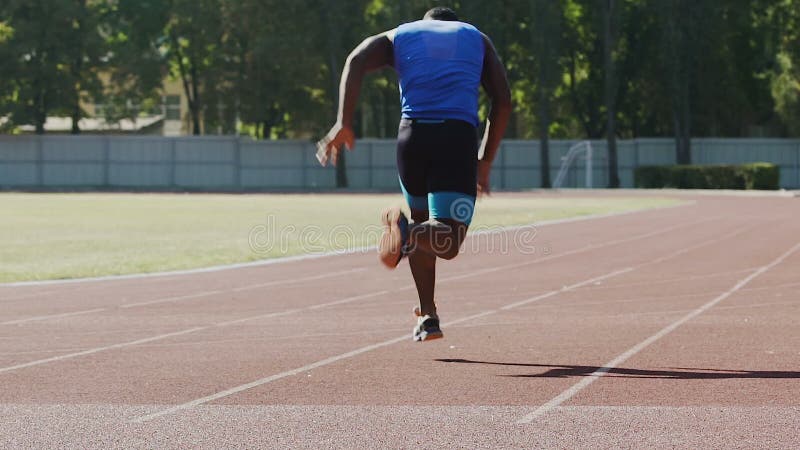 Runner Getting on Start Line, Starting Run upon Command, Training for ...