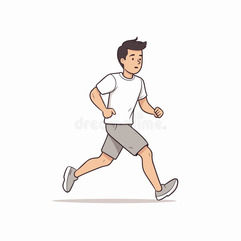 Runner Hand-drawn Illustration. Runner. Vector Doodle Style Cartoon ...