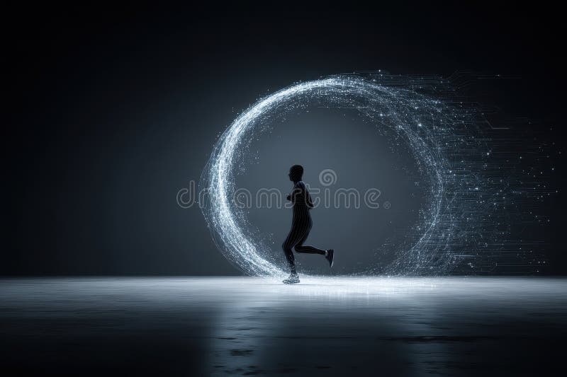 Runner Holding Medal Celebrating Achievement after Completing Race with ...