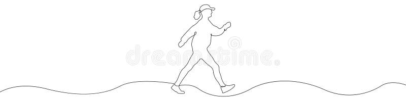 Runner Icon Line Continuous Drawing Vector. One Line Athlete Runs Icon ...