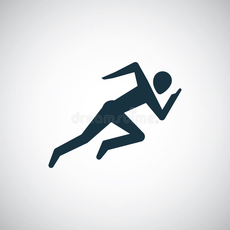 Runner Icon Simple Flat Element Concept Stock Vector - Illustration of ...