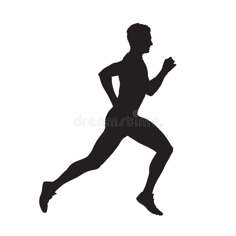 Runner Isolated Vector Silhouette Stock Vector - Illustration of ...