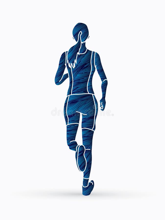 Runner Jogger,Athletic Running Graphic Vector. Stock Vector ...