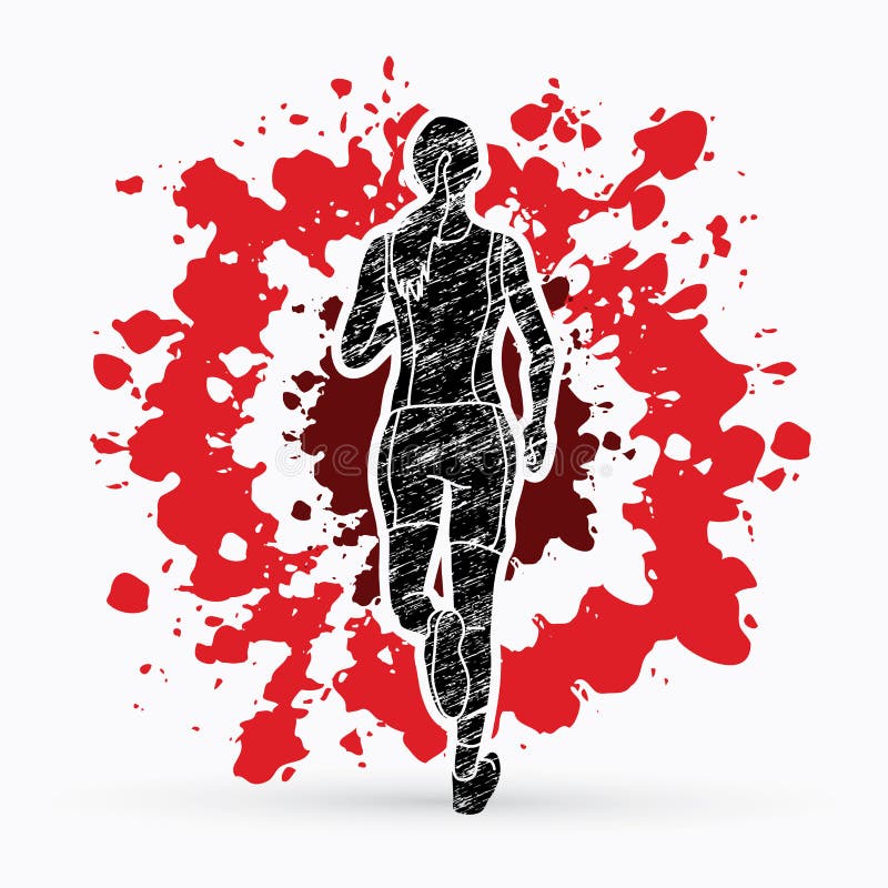 Runner Jogger,Athletic Running Graphic Vector. Stock Vector ...