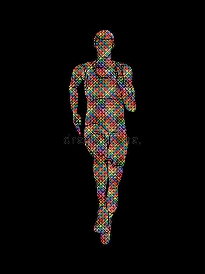 Runner Jogger,Athletic Running Graphic Vector. Stock Vector ...