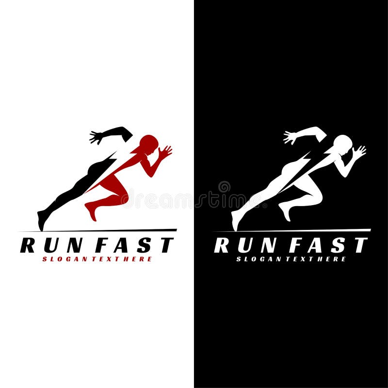Runner logo icon design stock vector. Illustration of fitness - 240499059