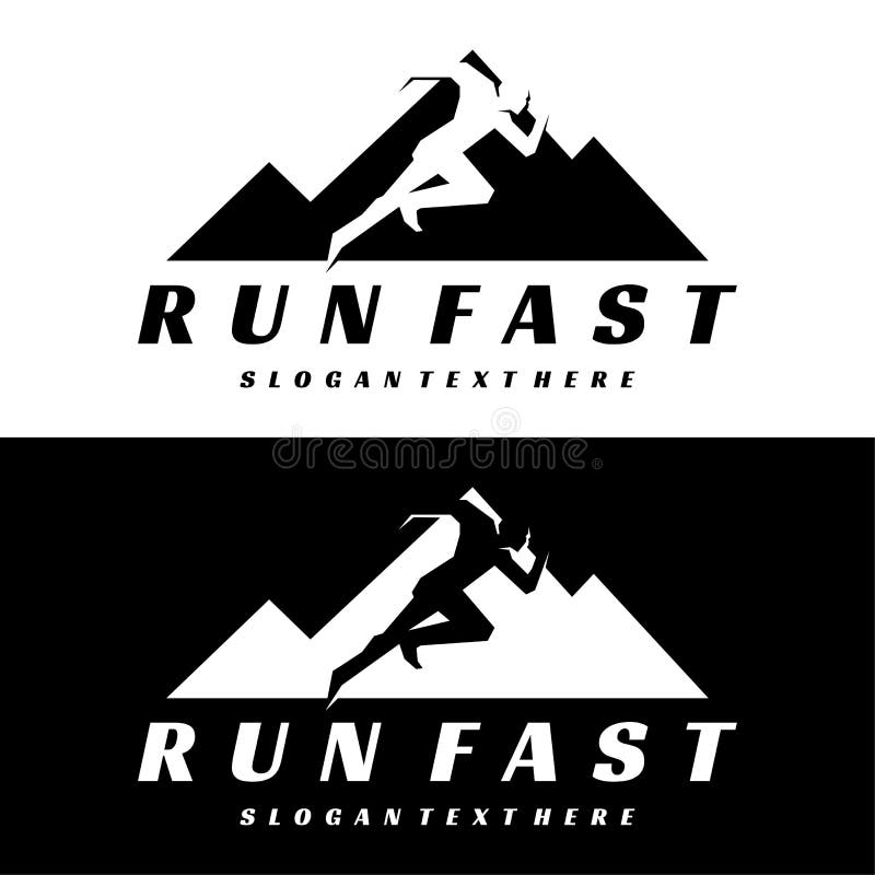 RUNNER LOGO ICON DESIGN stock vector. Illustration of jump - 240499066