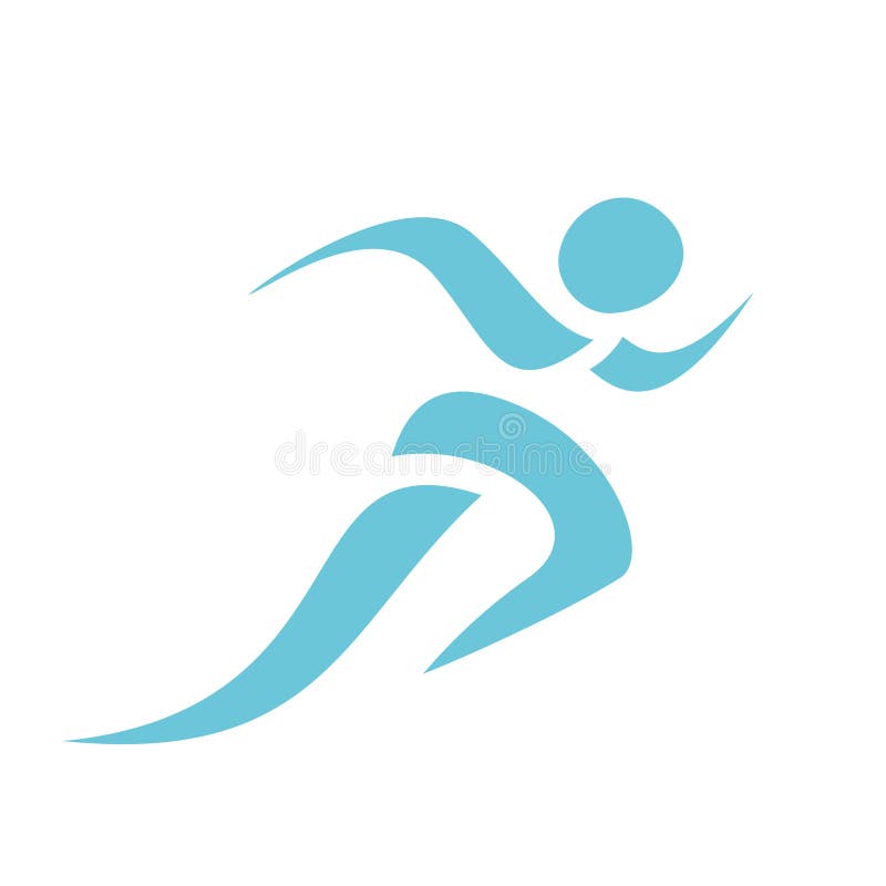 Simple Runner Logo Template Design Stock Vector - Illustration of ...